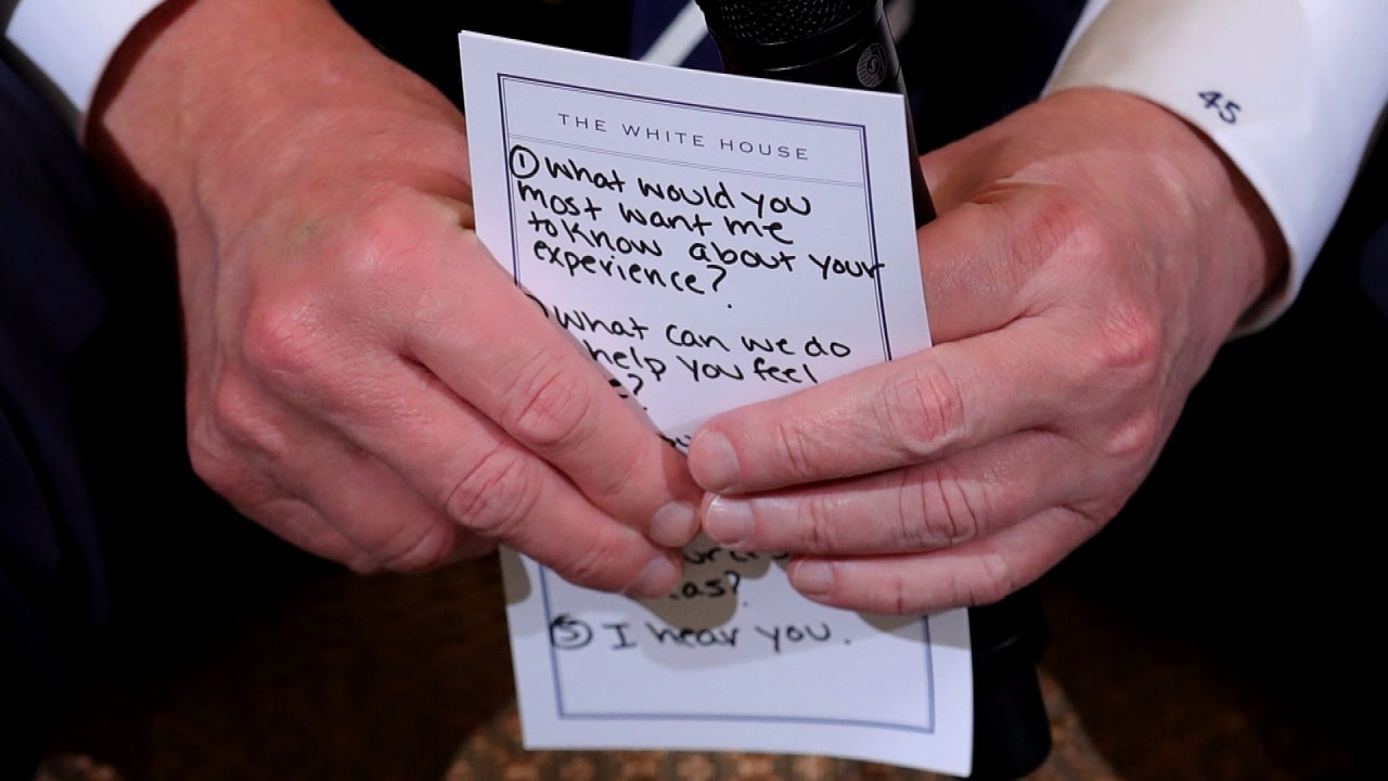 See President Trump's Notes For Meeting With Students: 'I Hear You ...