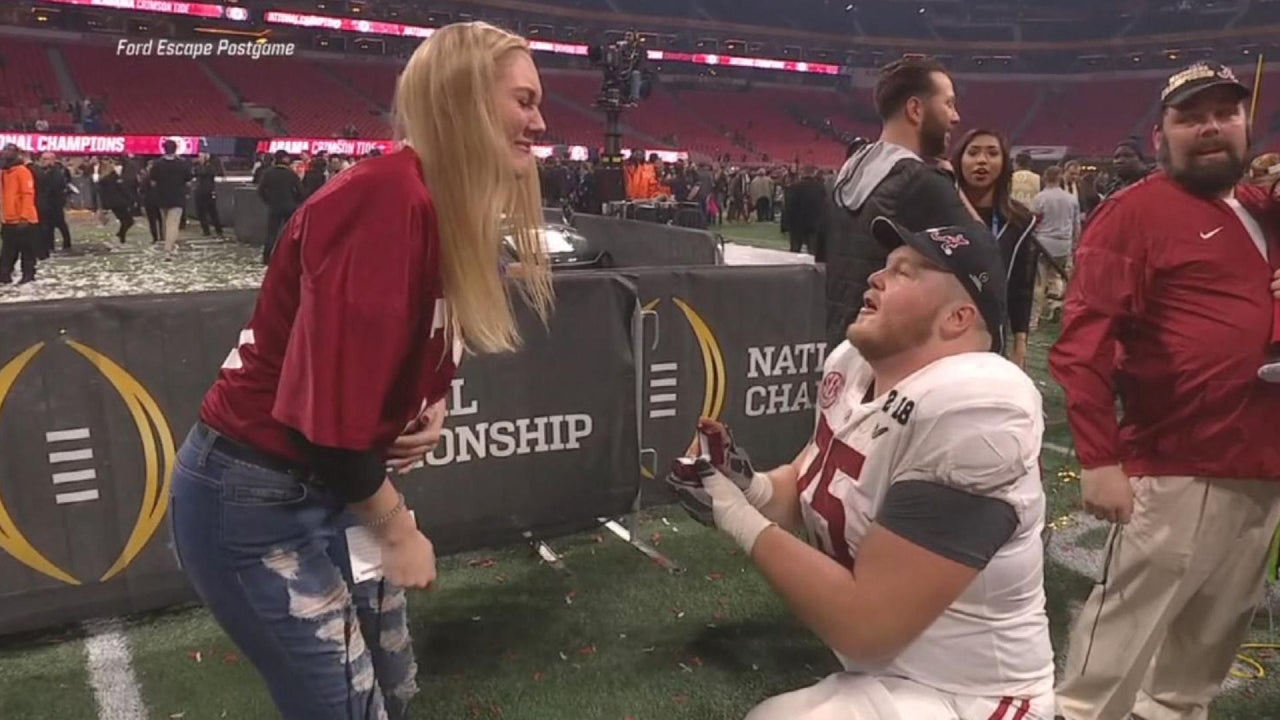 Alabama Football Player Proposes to Girlfriend After Winning ...