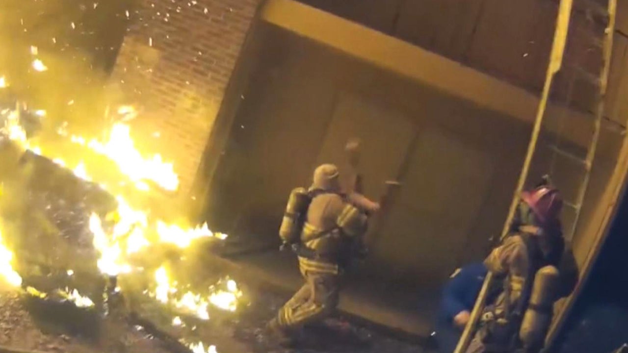 Firefighter Catches Toddler Tossed From Balcony During Fire | Inside ...