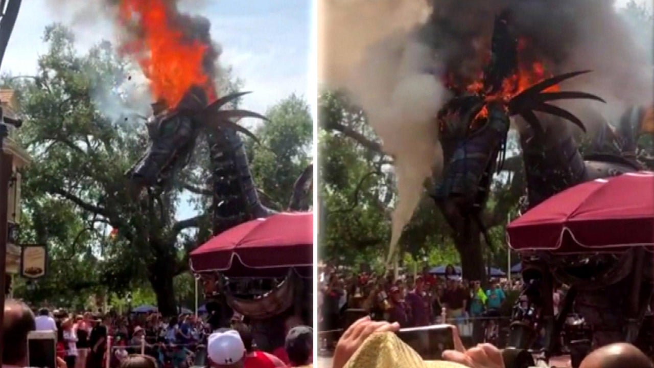 Animatronic Dragon Bursts Into Flames During Disney World Parade ...